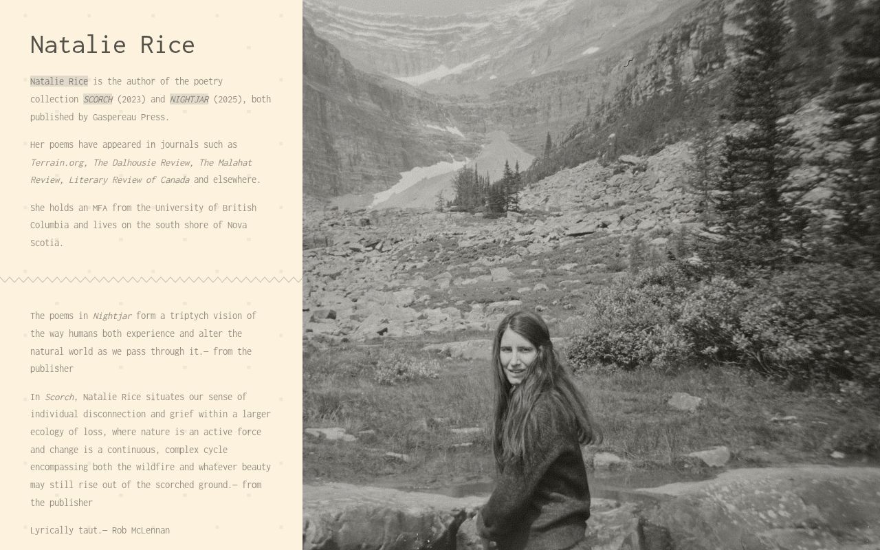 Natalie Rice — Poet